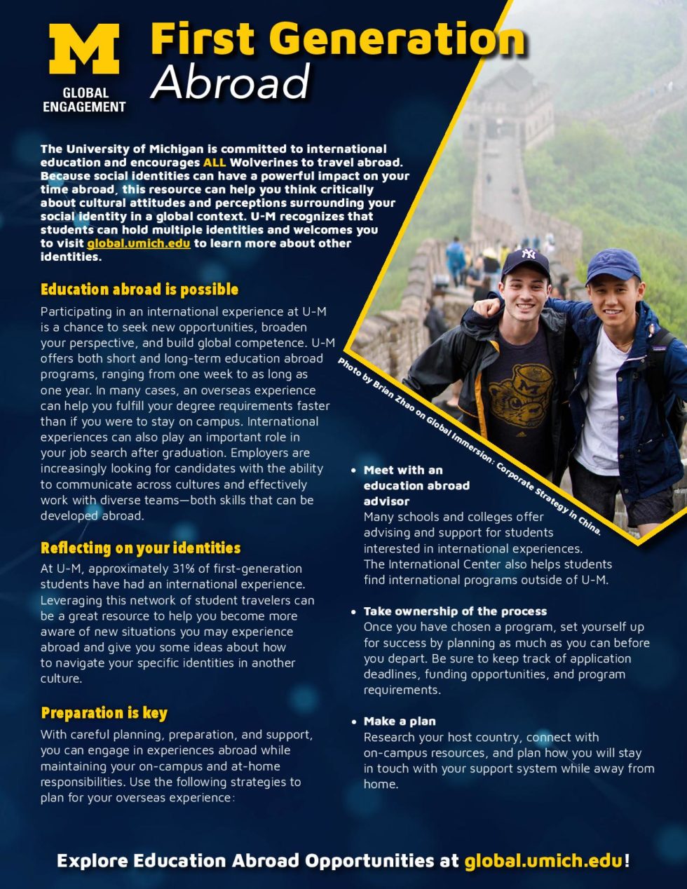 First Generation Abroad - ipe